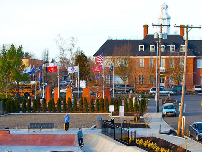 Gresham's City Hall welcomes visitors with brick-and-mortar hospitality that feels genuinely Oregonian.