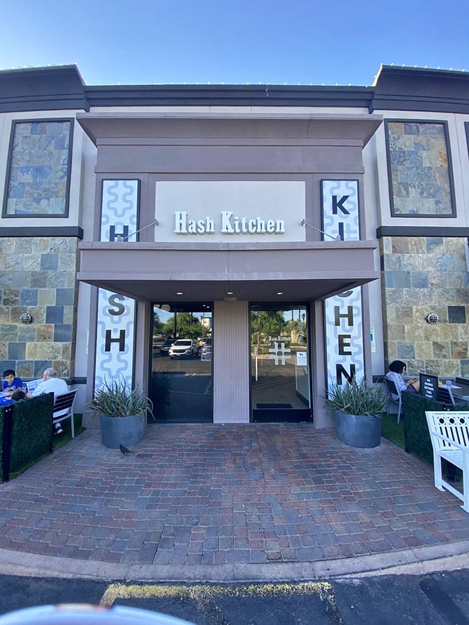 Hash Kitchen's modern exterior might look fancy, but inside they're serious about the art of playful, indulgent breakfast.