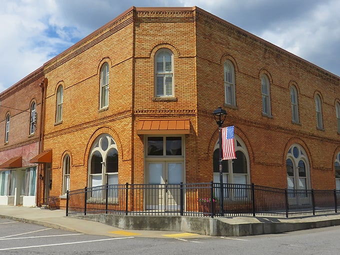 Lavonia's classic brick buildings have witnessed over a century of small-town life, standing sturdy against the passage of time.