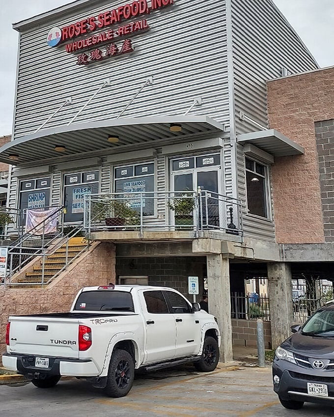 Rose's metal exterior gleams like fish scales in the sun – a fitting home for some of Seabrook's freshest catches.