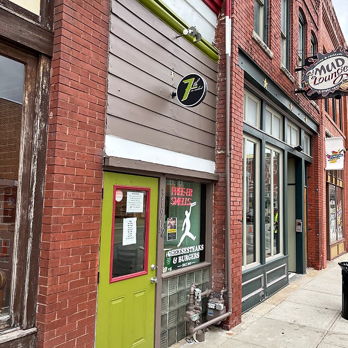 The 7th on Walnut's lime green door in downtown Springfield is like a secret handshake – only the sandwich-savvy know to look for it.