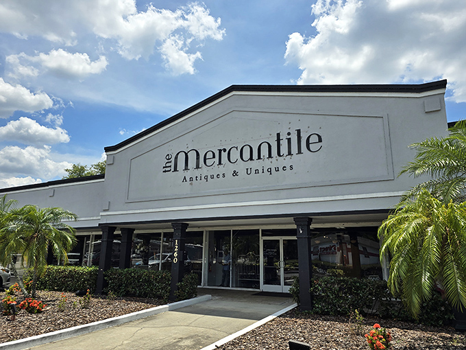 The Mercantile's clean white facade belies the colorful history waiting inside each carefully curated item.