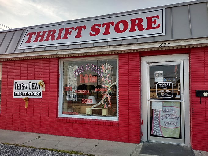 This N That's bold red storefront stands out like a beacon for bargain hunters in Sumter.