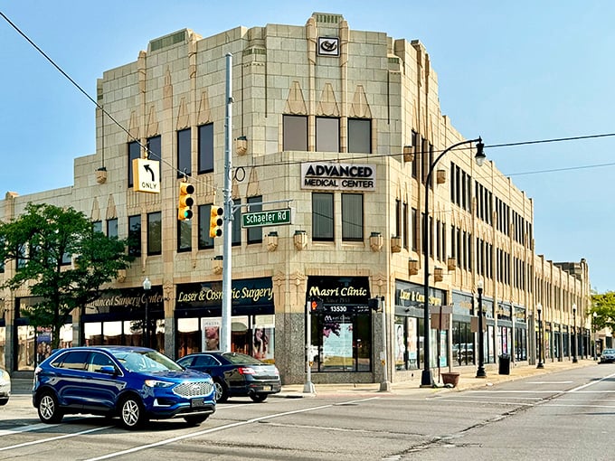 Who says healthcare can't be stylish? Dearborn’s Art Deco icon at Schaefer and Warren proves that even a check-up can come with curb appeal.