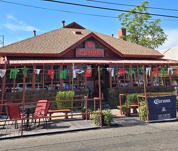 El Charro's daytime charm showcases its historic bones. That patio practically begs you to linger over one more margarita.