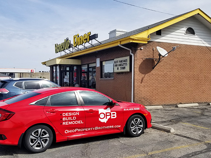 The unassuming brick exterior hides Columbus's worst-kept secret—donuts that could make a grown adult giggle with joy.