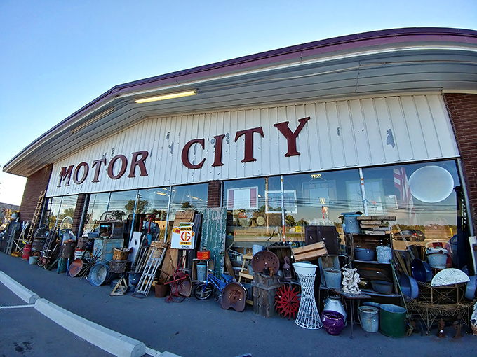 The perfect marriage of Michigan's automotive history and antique hunting happens here. Even the building looks like it could tell stories about the good old days.