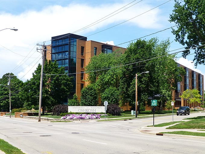 Modern comfort meets university town energy in this Oshkosh neighborhood, where learning never stops.