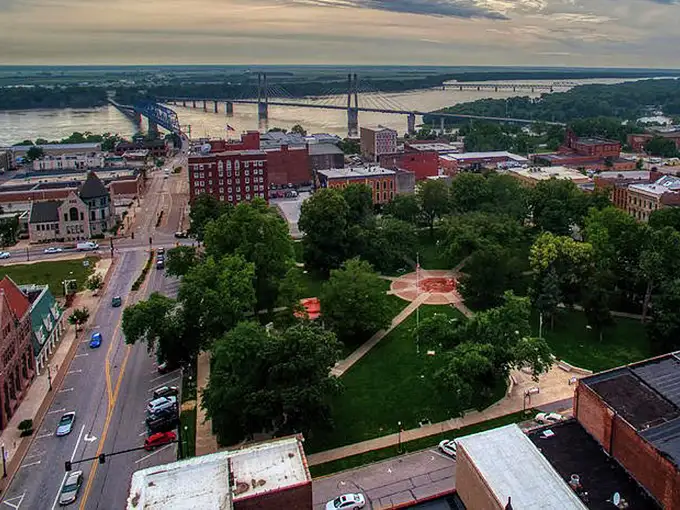 From above, Quincy reveals its perfect blend of urban planning and natural beauty—a riverside masterpiece 200 years in the making.