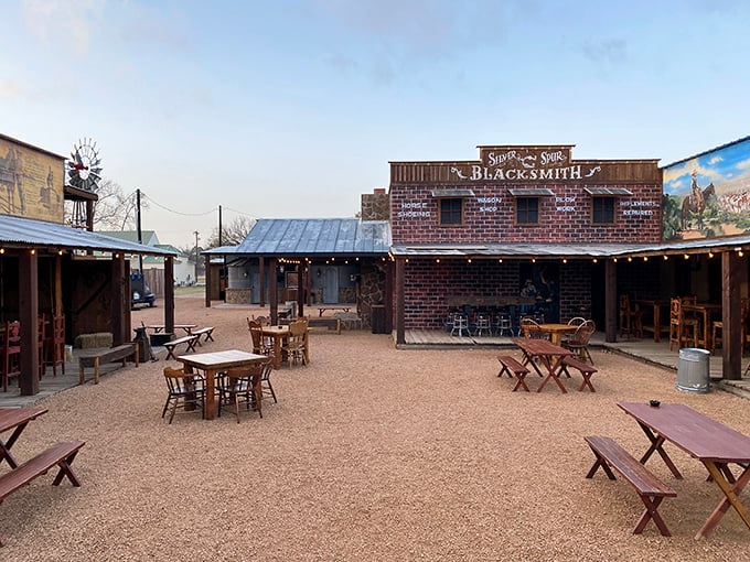 That old blacksmith shop isn't just for looks—it's a reminder that at Silver Spur, they forge unforgettable dining experiences.