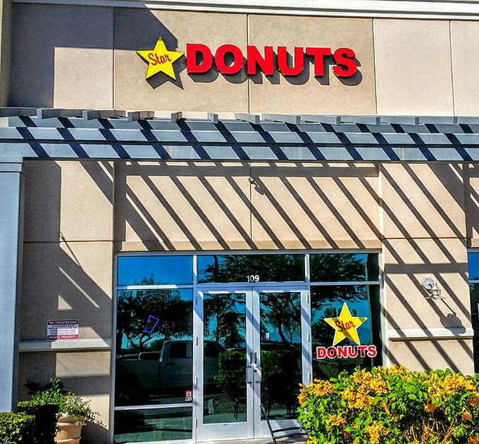 That yellow star logo isn't just branding, it's a rating system – five out of five for donut perfection in Surprise.