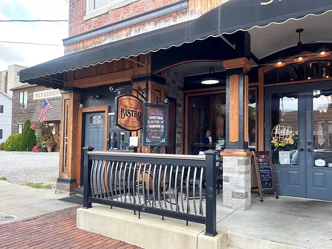 That inviting storefront suggests gourmet surprises hiding behind historic Alton's friendly facade.
