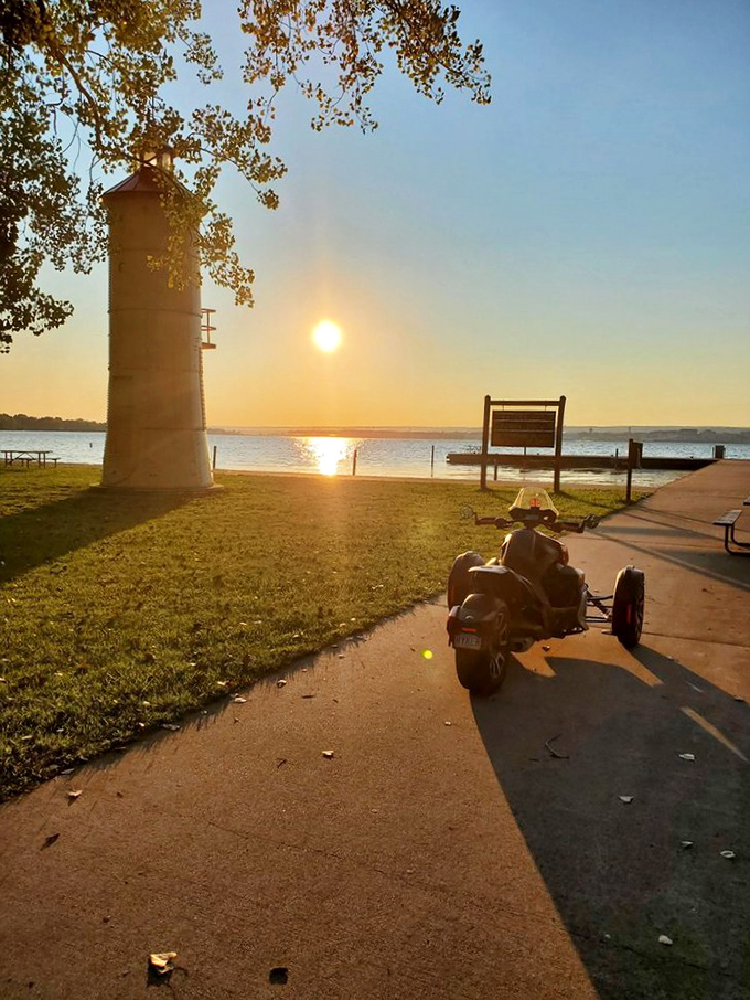 Golden hour transforms this beacon into a photographer's dream, where sunset magic meets maritime history perfectly.
