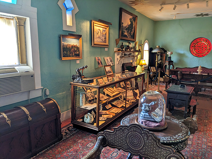 The central courtyard showcases artifacts that have traveled further than most people's vacation photos on Instagram.