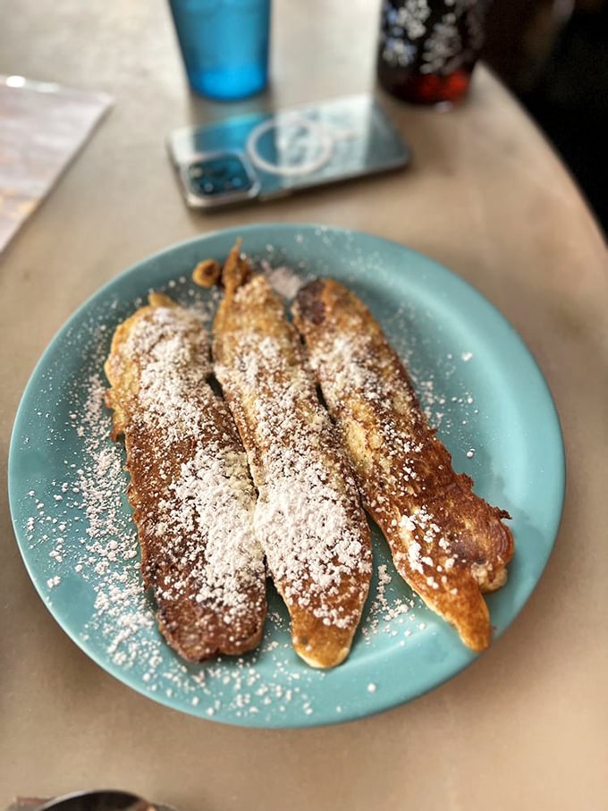 French toast fingers dusted with powdered sugar—for when you need breakfast that doubles as dessert and triples as finger food.