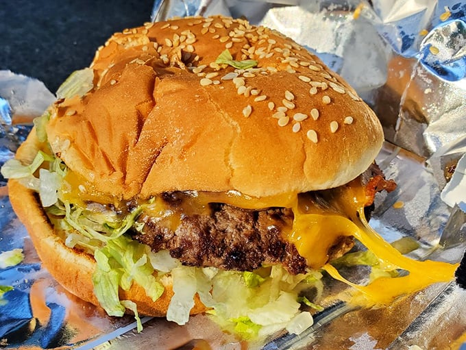 When cheese meets beef meets bacon, it's not just a sandwich—it's a symphony of flavors conducting a masterpiece in your mouth.