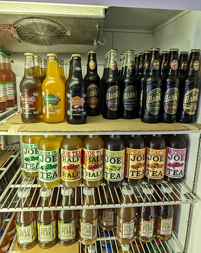 The beverage selection rivals the Smithsonian – from craft sodas to local favorites, finding the perfect pairing for your sandwich is serious business.