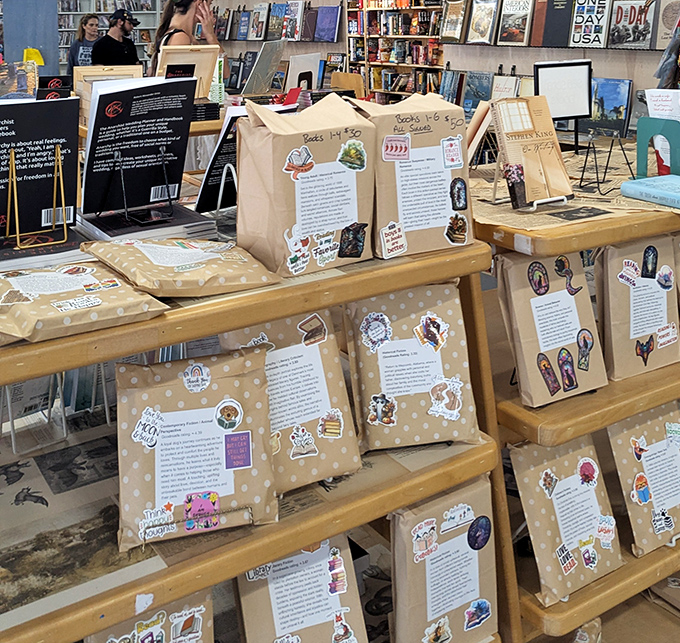 "Blind Date with a Book" packages promise literary surprises without swiping right. Romance guaranteed, heartbreak optional. 