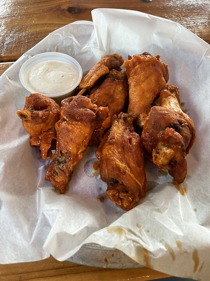 Buffalo wings that don't need fancy presentation—just napkins, ranch, and the willingness to get deliciously messy.