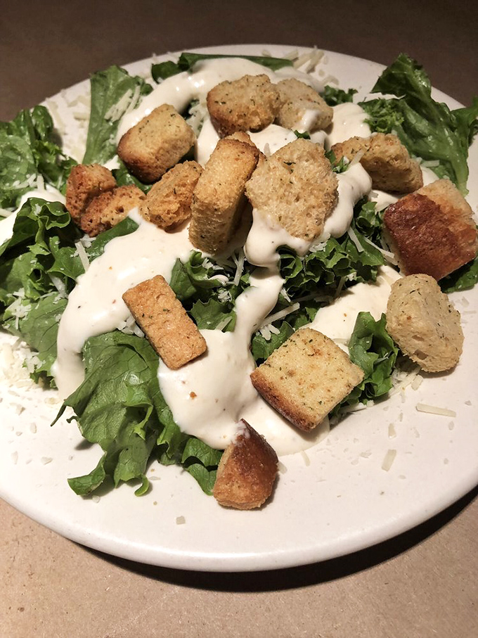 A Caesar salad that doesn't just phone it in, with house-made croutons that crunch like they mean it.