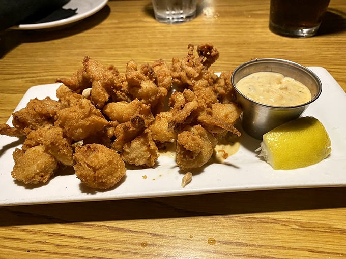Calamari that's crispy where it should be crispy, tender where it should be tender – a textural masterpiece with a squeeze of sunshine.