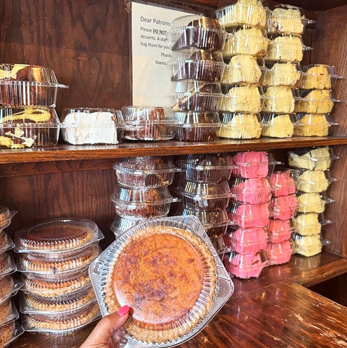 The dessert display that's caused more spontaneous "oohs" and "aahs" than a fireworks show. Sweet temptation in plastic containers.