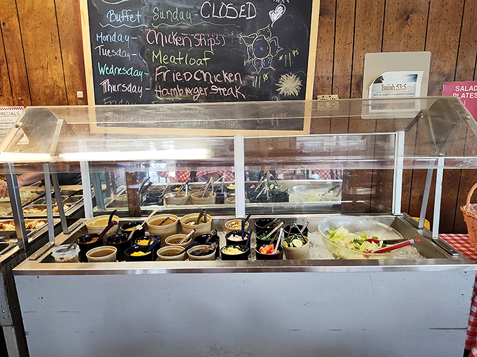 The buffet line: where daily specials are chalked on a board and decisions become increasingly difficult as your stomach growls louder.