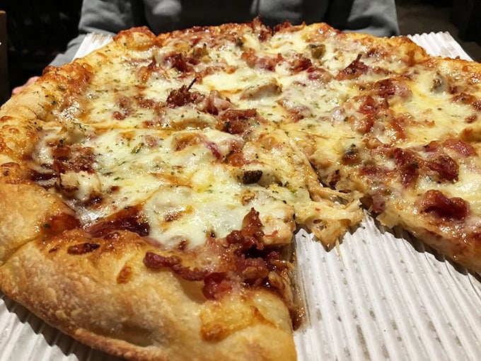 A bacon-topped masterpiece with perfectly blistered crust that makes you question why you'd ever eat anything else.