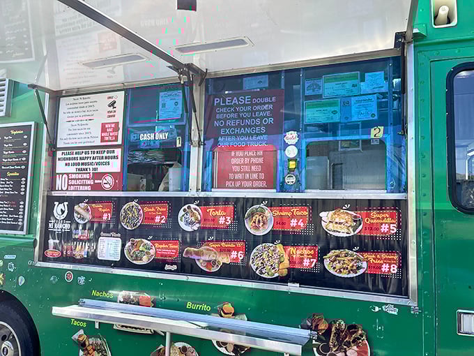 Where the magic happens! The ordering window showcases colorful menu photos that make decisions nearly impossible—everything looks too good to pass up.
