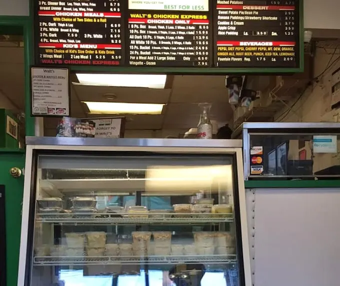 The ordering counter—where dreams of perfectly seasoned chicken begin their journey from menu board to happy stomach.