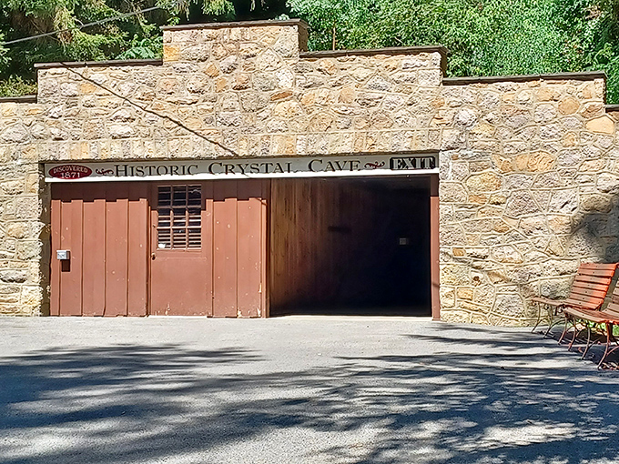 The cave exit marks your return to the modern world – though you'll miss that perfect temperature.