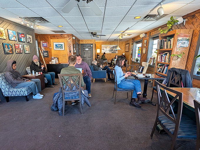 The coffee shop as community hub – where strangers become neighbors over shared tables and the mutual understanding that good coffee makes better humans.