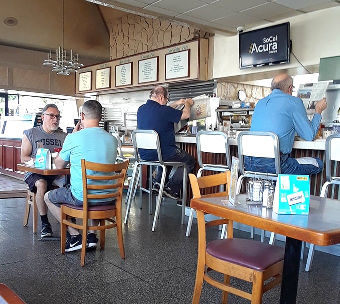 Counter culture at its finest—regulars perch on stools, trading stories over coffee and comfort food.