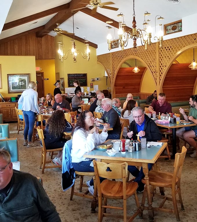 The breakfast crowd knows quality when they taste it – just look at those satisfied faces.