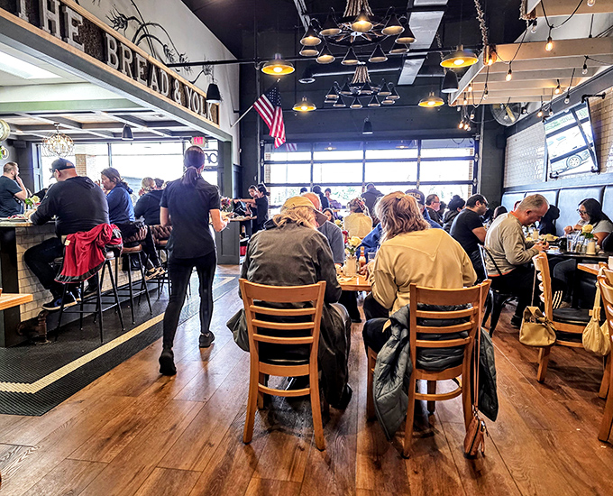 The weekend breakfast rush—a symphony of clinking forks and satisfied murmurs. Notice how nobody's looking at their phones?