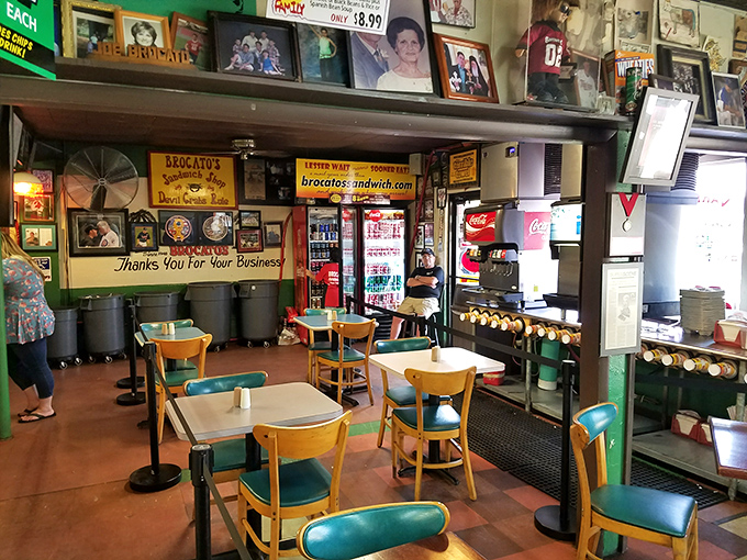 The dining area feels like your favorite uncle's kitchen—unpretentious, welcoming, and promising something delicious is just moments away.