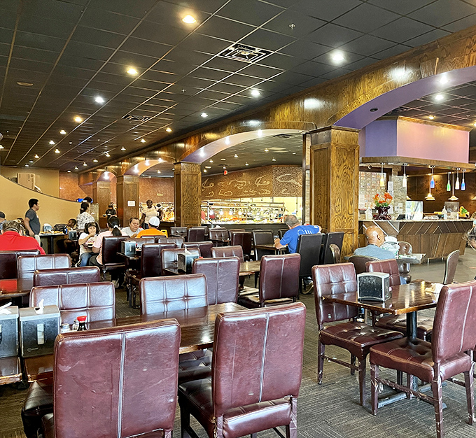 The dining area strikes that perfect balance between spacious and intimate, with comfortable seating that encourages you to settle in for the long haul.