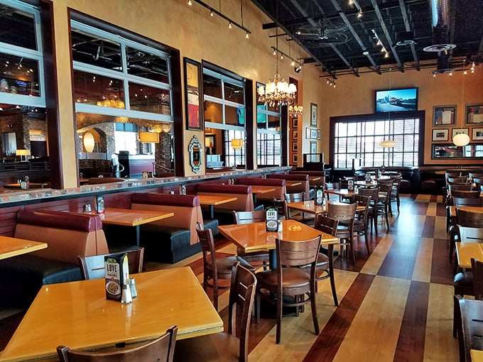 The dining room strikes that perfect balance—upscale enough for date night, casual enough that you won't panic if you spill something.