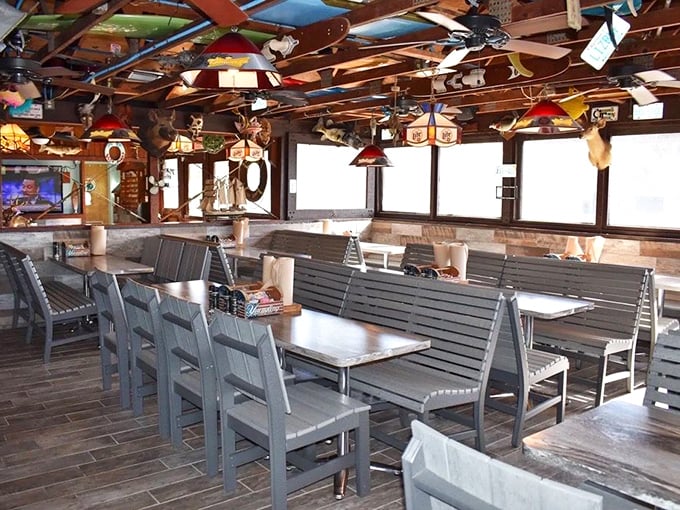 Where memories are made – sunshine streaming through, cold drinks flowing, and seafood so fresh it practically introduces itself to your taste buds.
