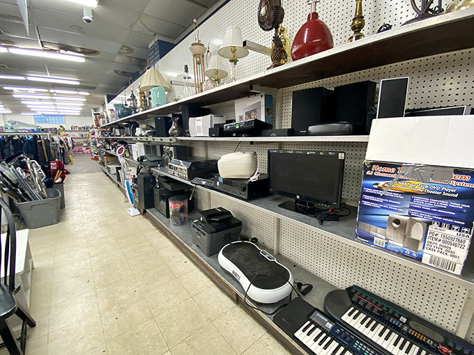 The electronics section requires a gambling spirit and a prayer—that vintage stereo might deliver warm sound or just a small puff of smoke.