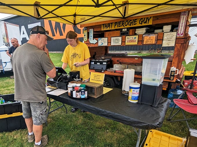 "That Pierogi Guy" isn't just a vendor—he's a Pennsylvania institution. Where Eastern European comfort food meets flea market hunger pangs.