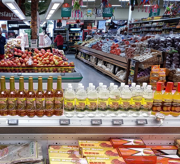 The produce section rivals farmers markets with its vibrant colors and international offerings—proof that treasure hunting works up an appetite.