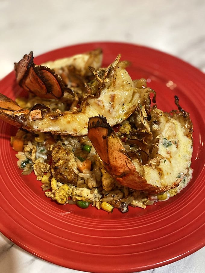 Lobster that decided to vacation on a bed of perfectly seasoned rice. The seafood equivalent of "living your best life."