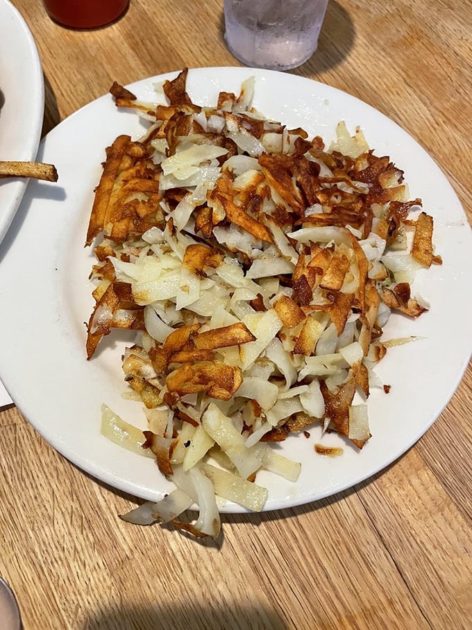 Hash browns cooked to crispy perfection – the kind that make you believe in breakfast magic again.