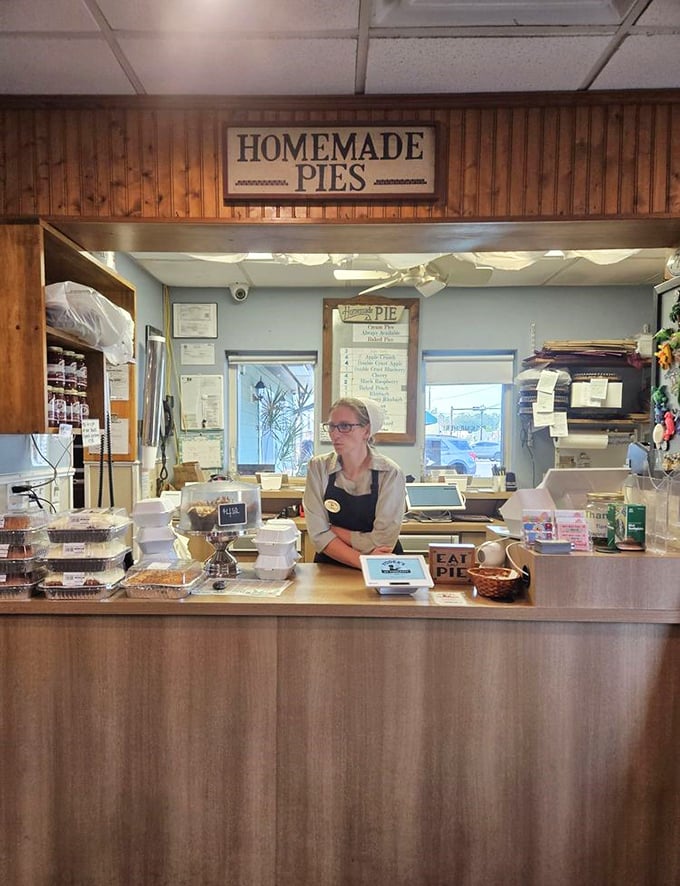 Behind this counter, pie wizards perform daily magic. No wands necessary—just generations of know-how and butter measured by feeling, not cups.