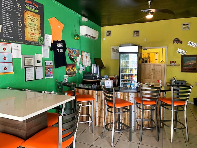 The bamboo-fronted bar isn't just decorative—it's your gateway to island beverages that make waiting for your food feel like a mini-vacation rather than purgatory.