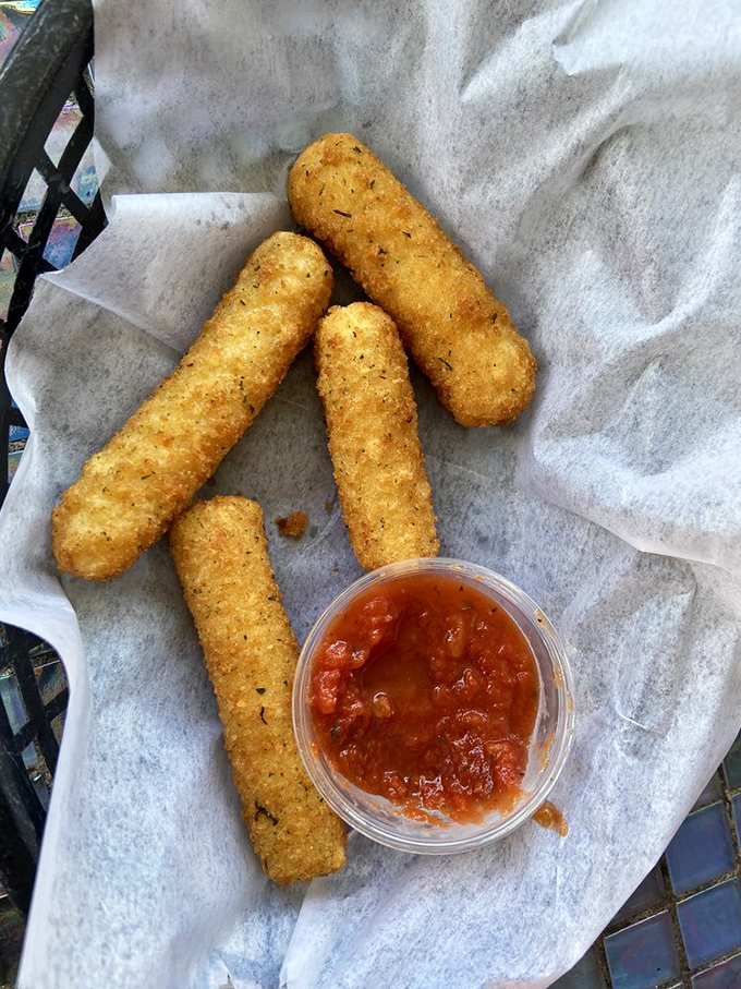 Mozzarella sticks: the diplomatic peacekeepers of bar food that everyone can agree on, especially when they're this golden and perfectly dippable.