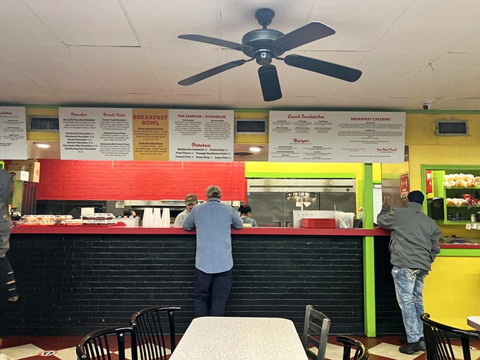 The order counter where breakfast dreams become delicious reality, one plate at a time.