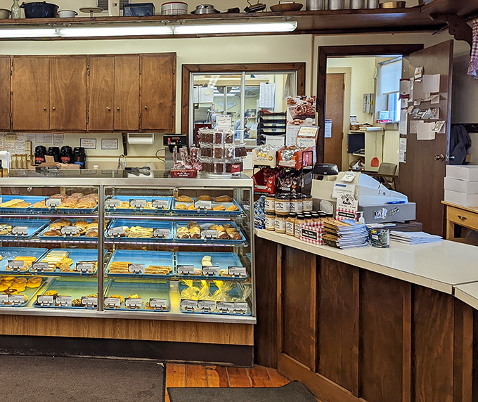 Where the magic happens! Glass cases full of promises that will be kept, displaying treasures more valuable than gold—at least to your taste buds.