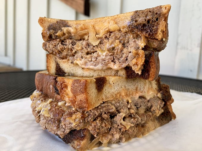 The patty melt – that magical union of burger and grilled cheese that proves sometimes the best innovations come from combining things we already love.